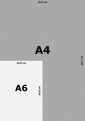 DIN A6 Papier • weiss und farbig